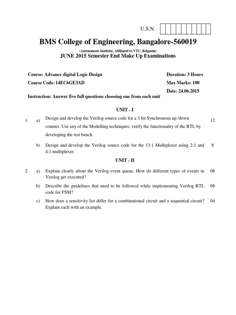 Adld Ad Dd 12 To 19 Q Bank Pdf Logic Synthesis Electronics