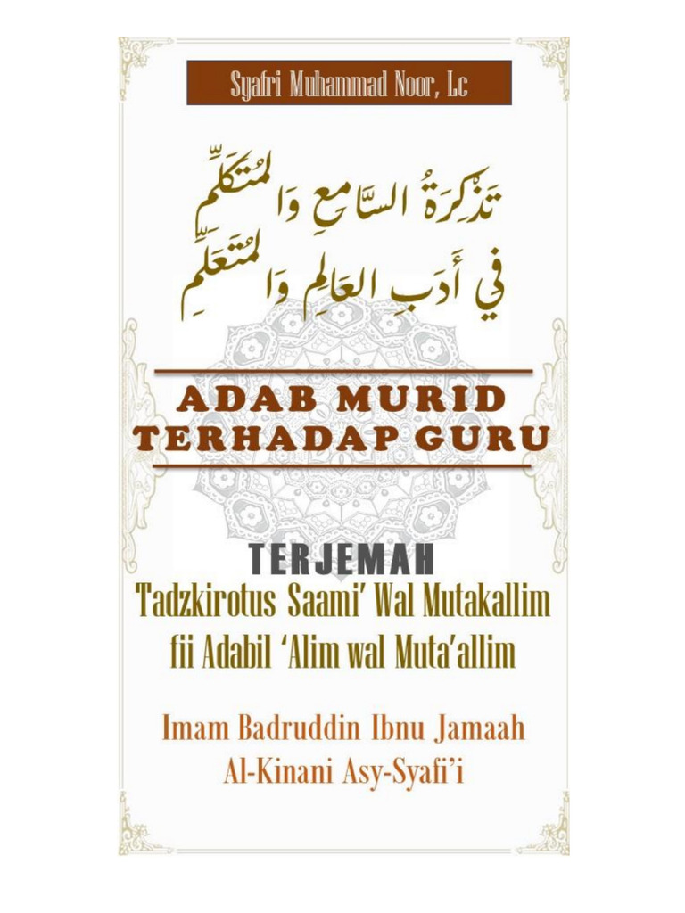 Adab Murid Terhadap Guru Flipbook By Fatur Book S Collection
