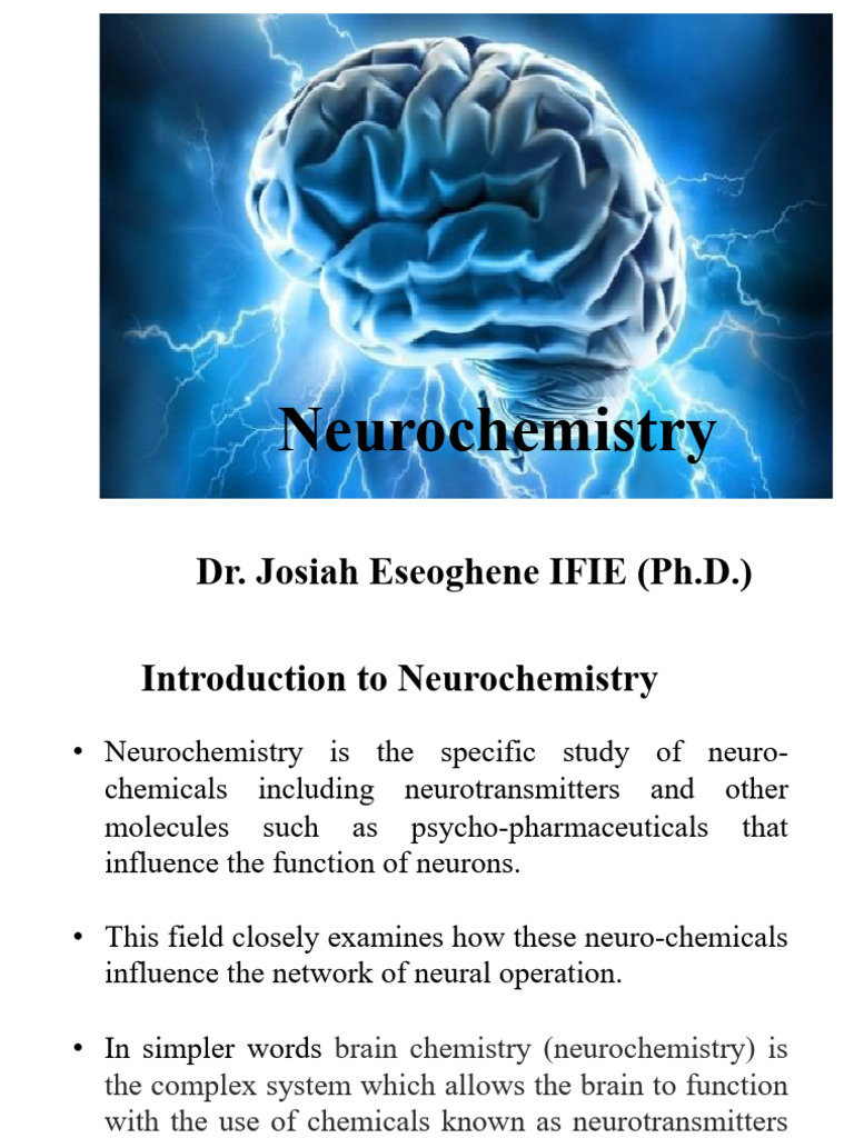 Neurochemistry Part 1 and 2 | PDF | Synapse | Chemical Synapse