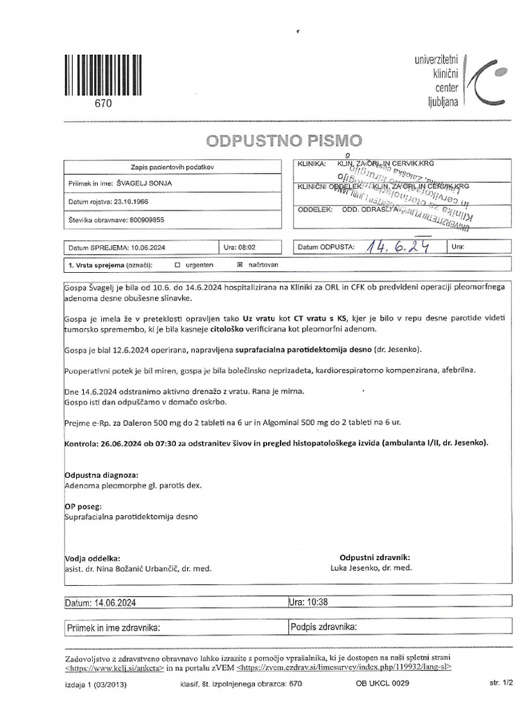 Odpustno Pismo | PDF