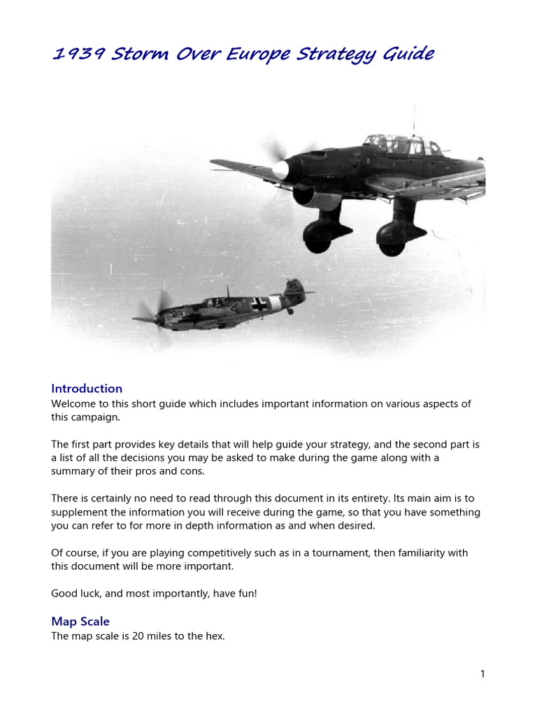 1939 Storm Over Europe Strategy Guide | PDF | Axis Powers | Allies Of ...