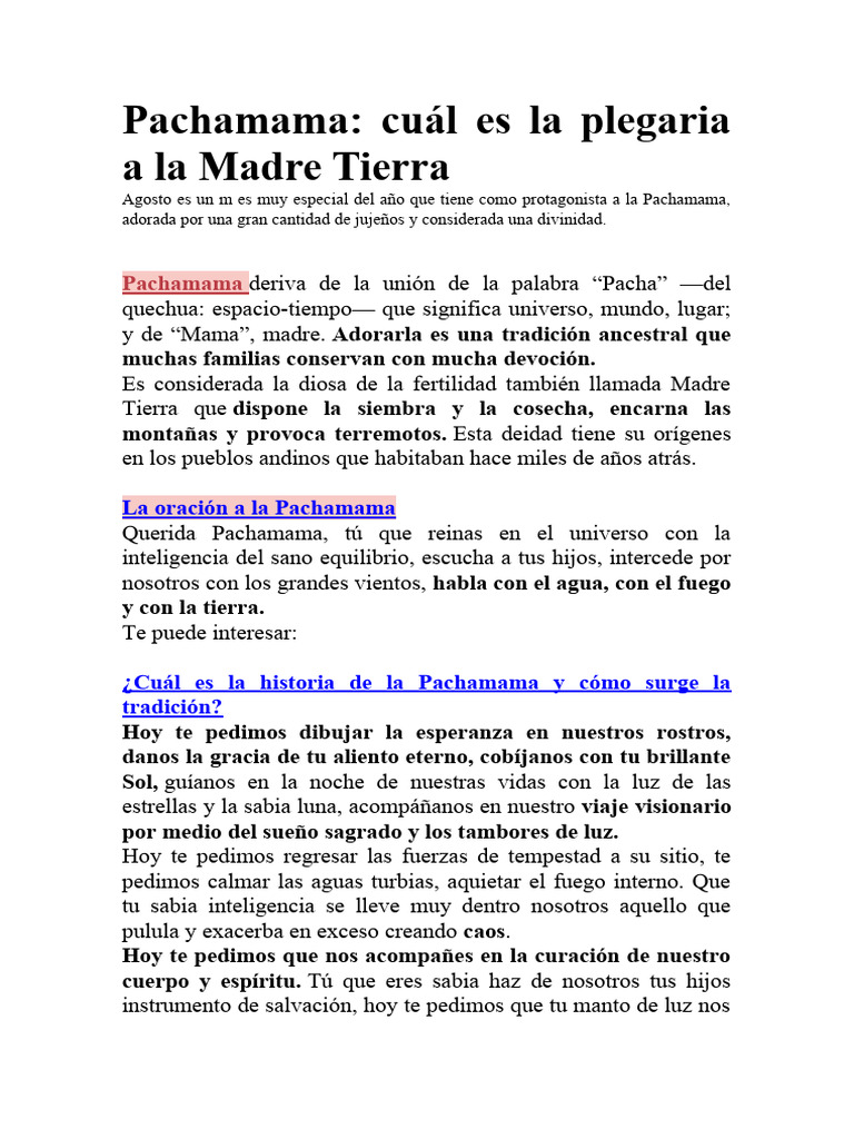 Ritual de la Pachamama: Guía Paso a Paso | PDF