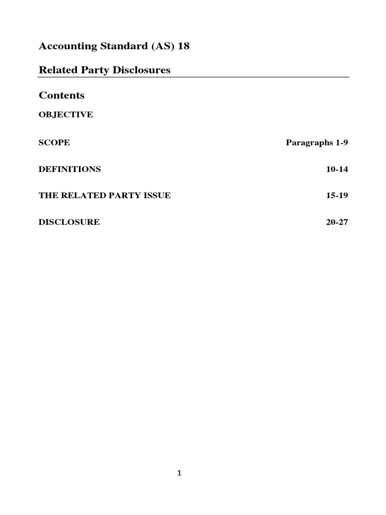 Related Party Disclosures Explained | PDF | Subsidiary | Financial Statement