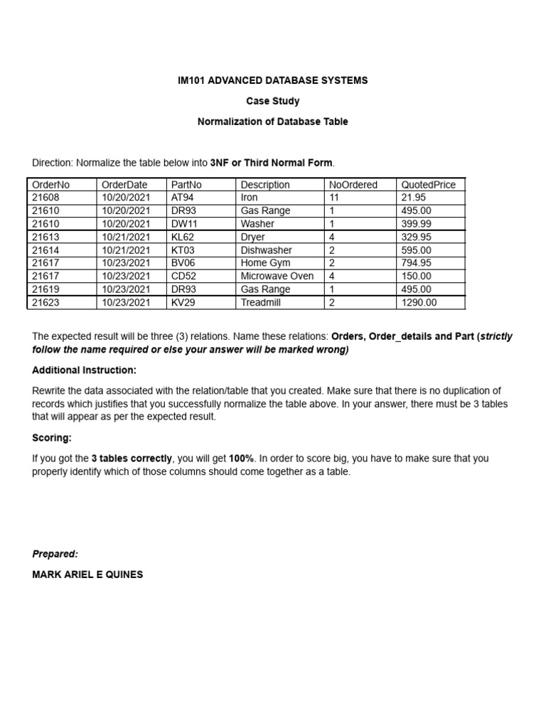 Case Study - Im101 Advanced Database Systems | PDF