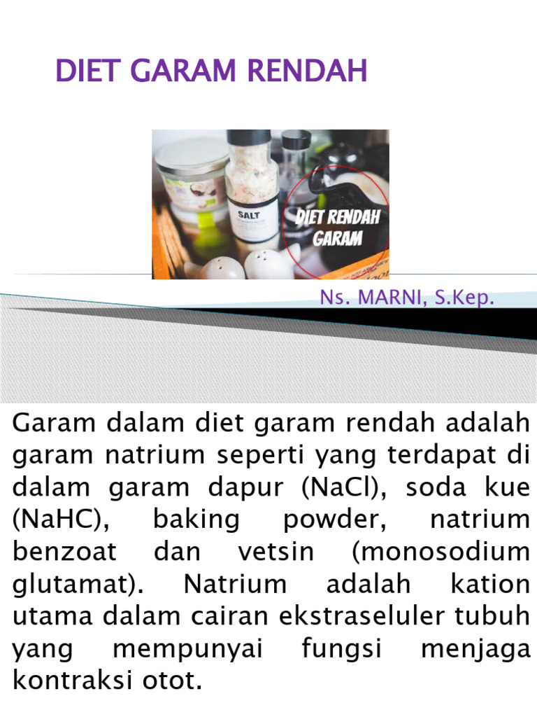 Diet Garam Rendah | PDF | Kesehatan Holistik