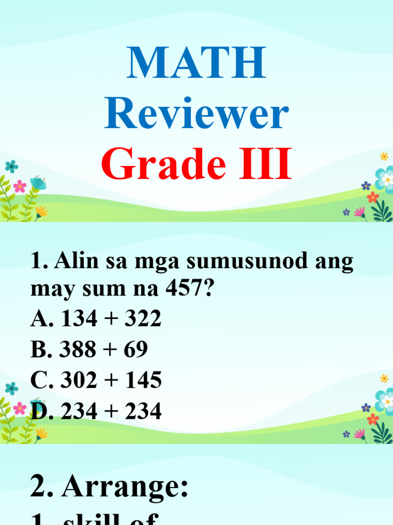 Math Reviewer Iii | PDF