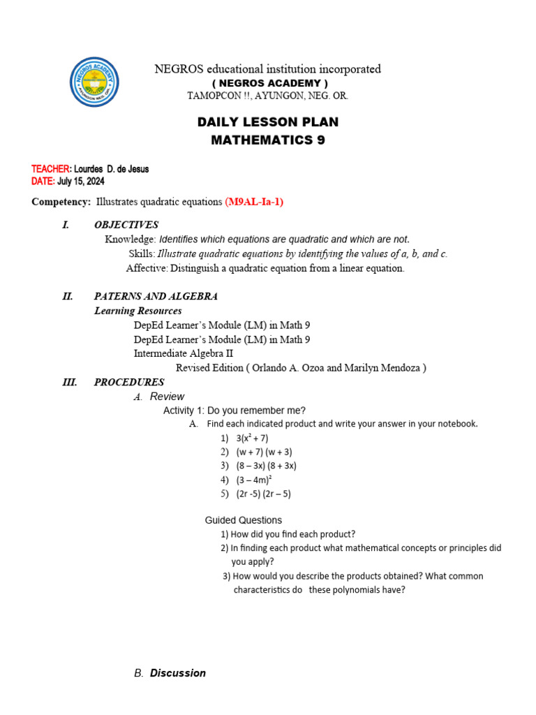 Understanding Quadratic Equations | PDF | Equations | Quadratic Equation