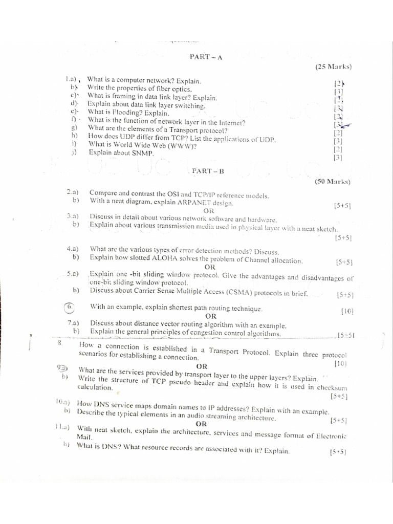 CN Question Paper | PDF