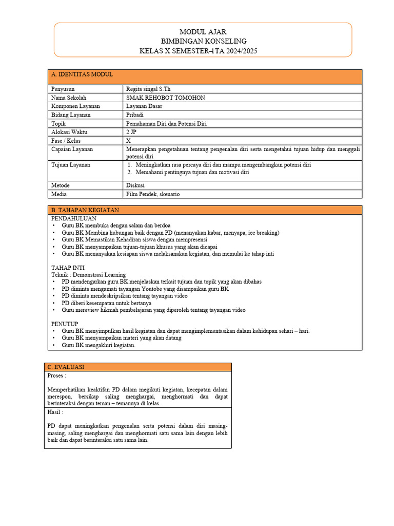 Modul Bimbingan Konseling | PDF | Sains & Matematika