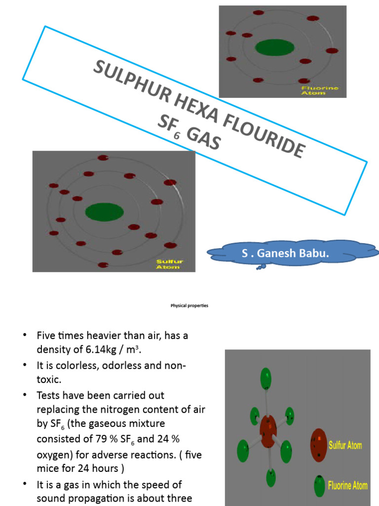 SF6 Gas: Properties and Handling | PDF | Gases | Atmosphere Of Earth