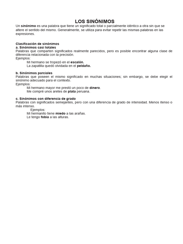 Guía Práctica de Sinónimos | PDF