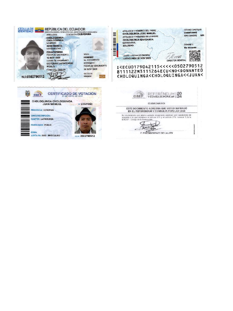 Cedula Sr. Juan Manuel | PDF