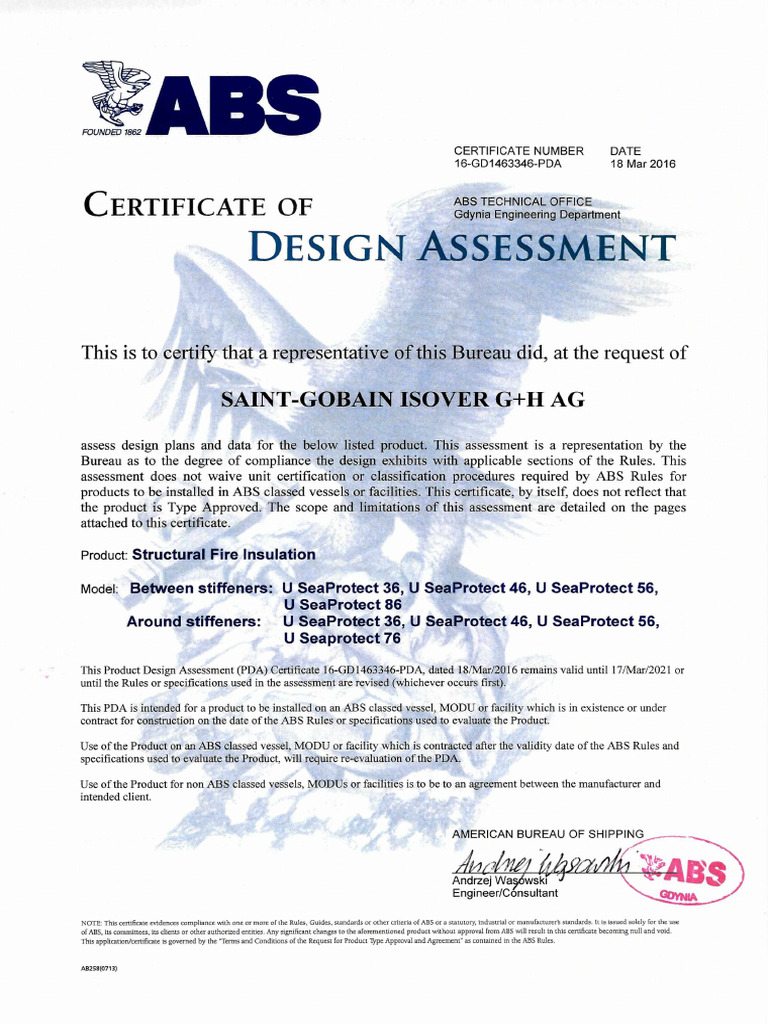 Abs Type Approval 030824-004 | PDF | Specification (Technical Standard)