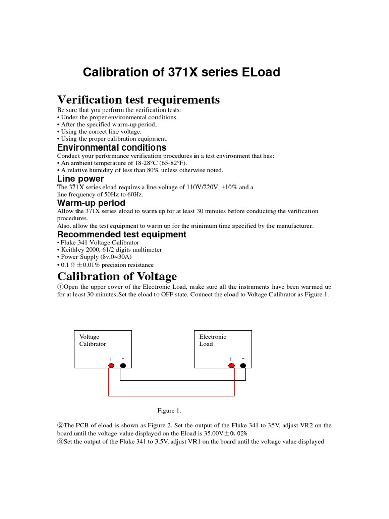 Calibration of 371X Series Eload | PDF | Calibration | Power Supply