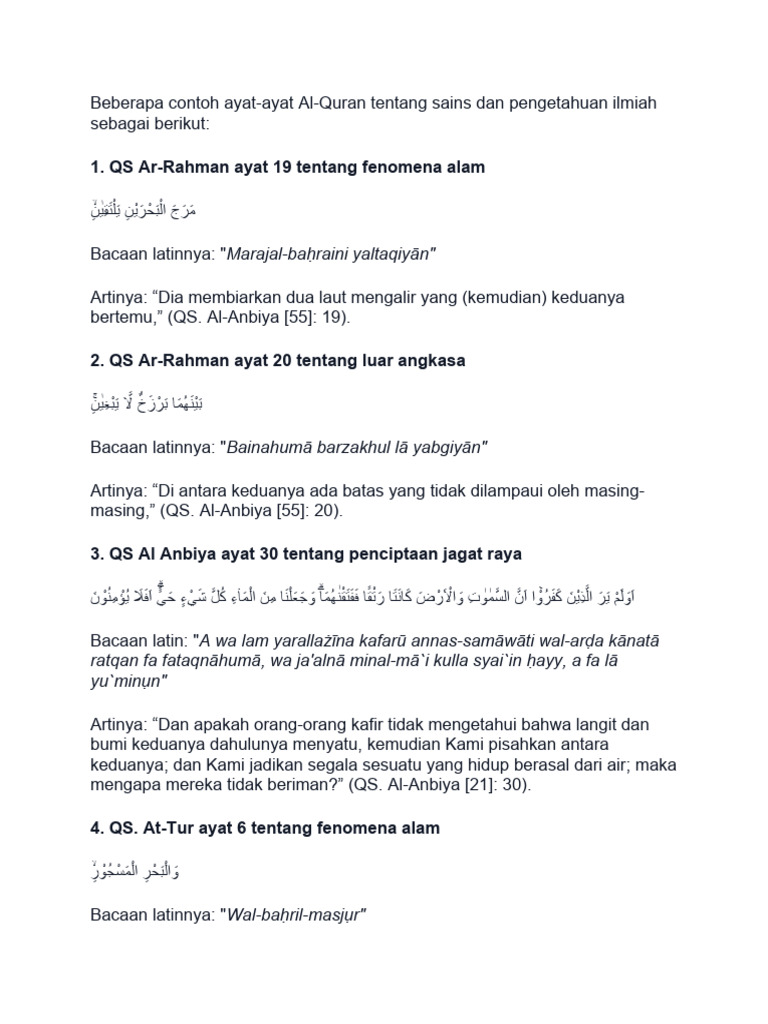 Beberapa Contoh Ayat Sain | PDF | Dewasa Muda