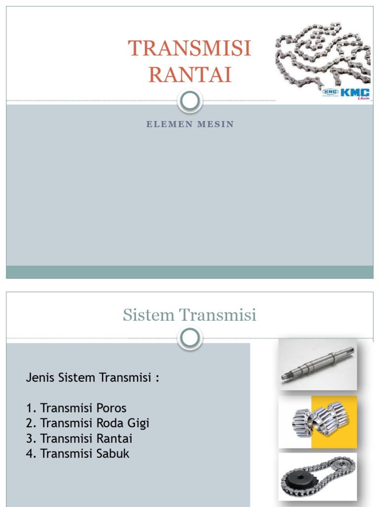 V. Sistem Transmisi Rantai | PDF