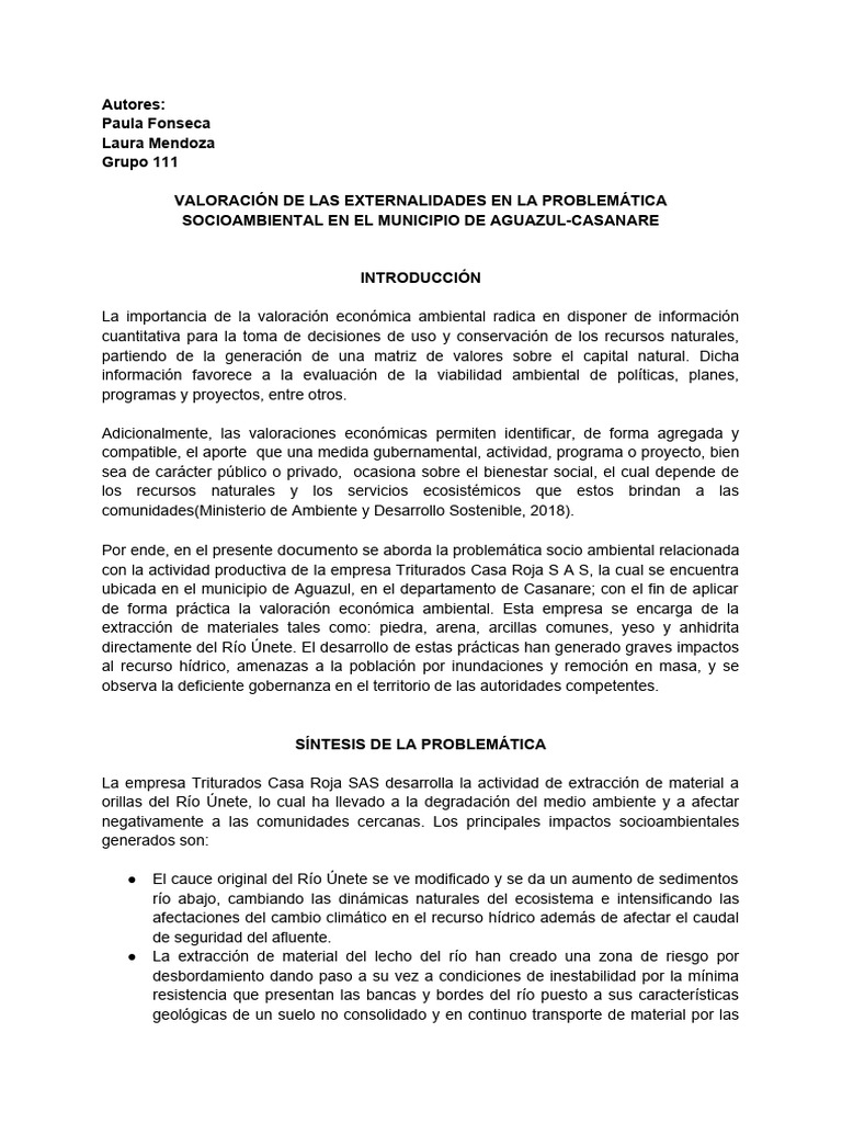 ACTIVIDAD 1 IMPACTO AMBIENTAL Terminada | PDF | Río | Entorno natural