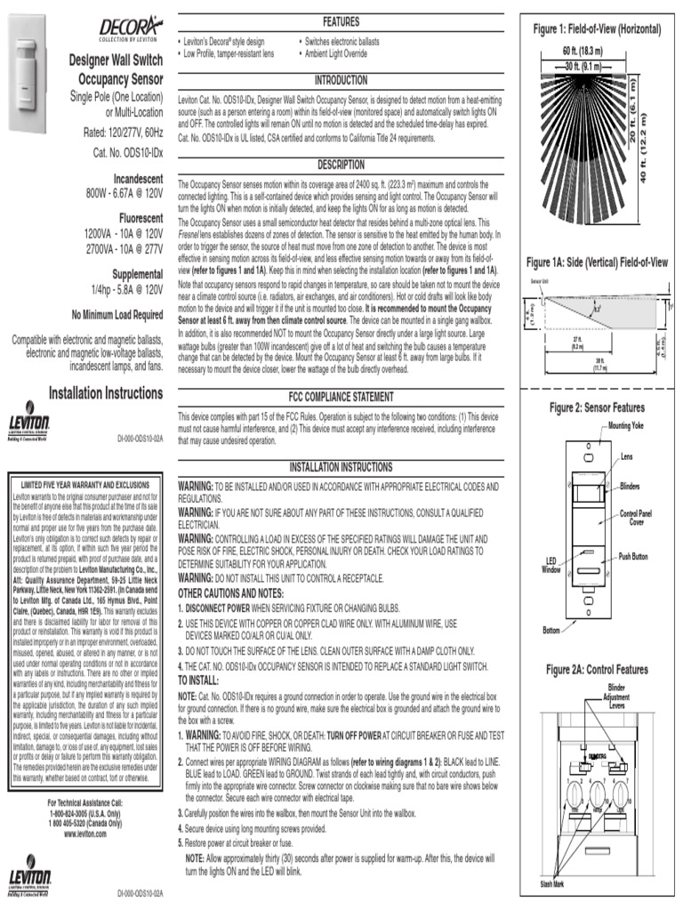 Leviton Ods10 Idw Installation | PDF | Electrical Engineering ...