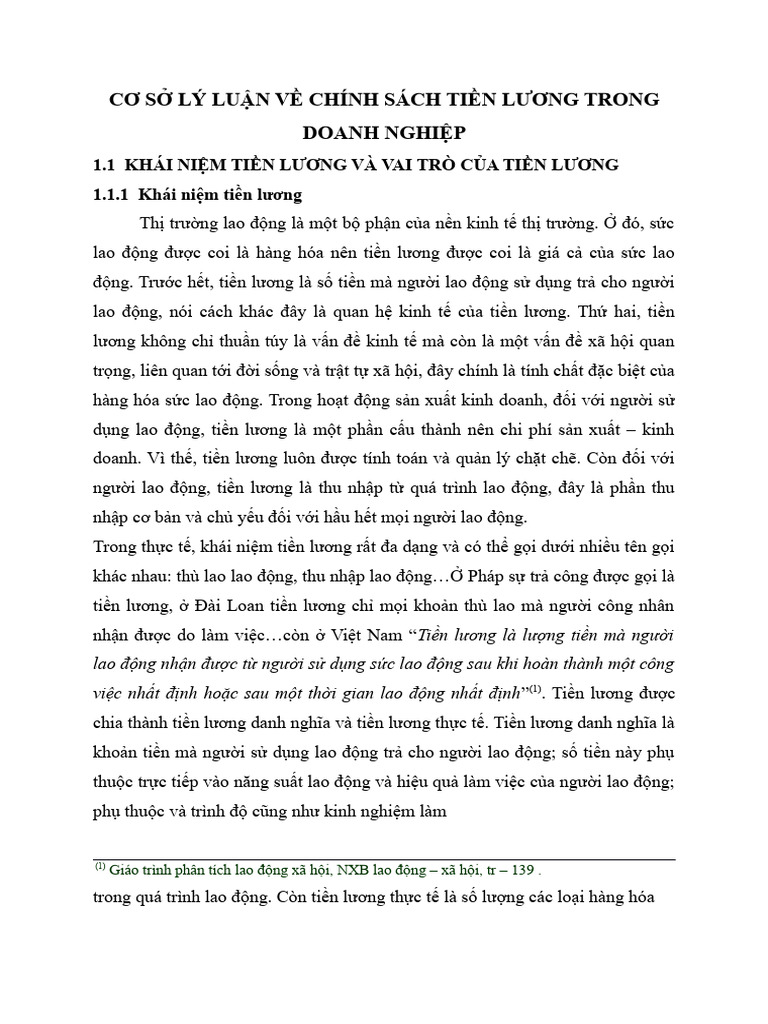 (123doc) - Co-So-Ly-Luan-Ve-Chinh-Sach-Tien-Luong-Trong-Doanh-Nghiep | PDF