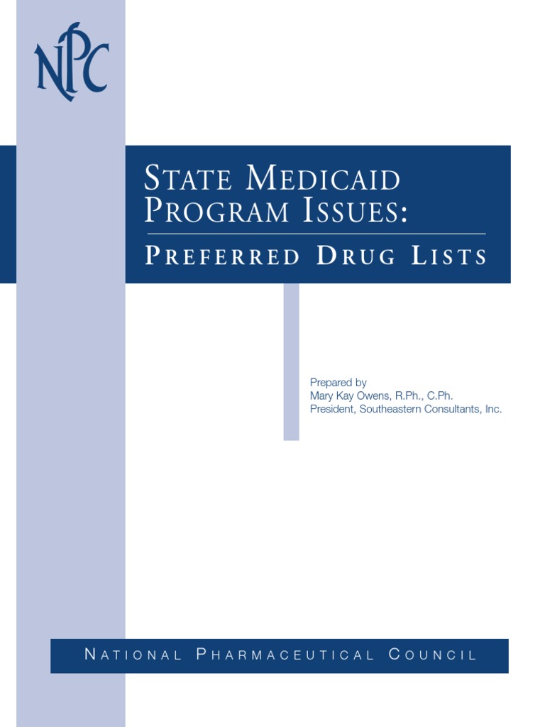 State Medicaid Program Issues: Preferred Drug Lists, 2003 | PDF ...
