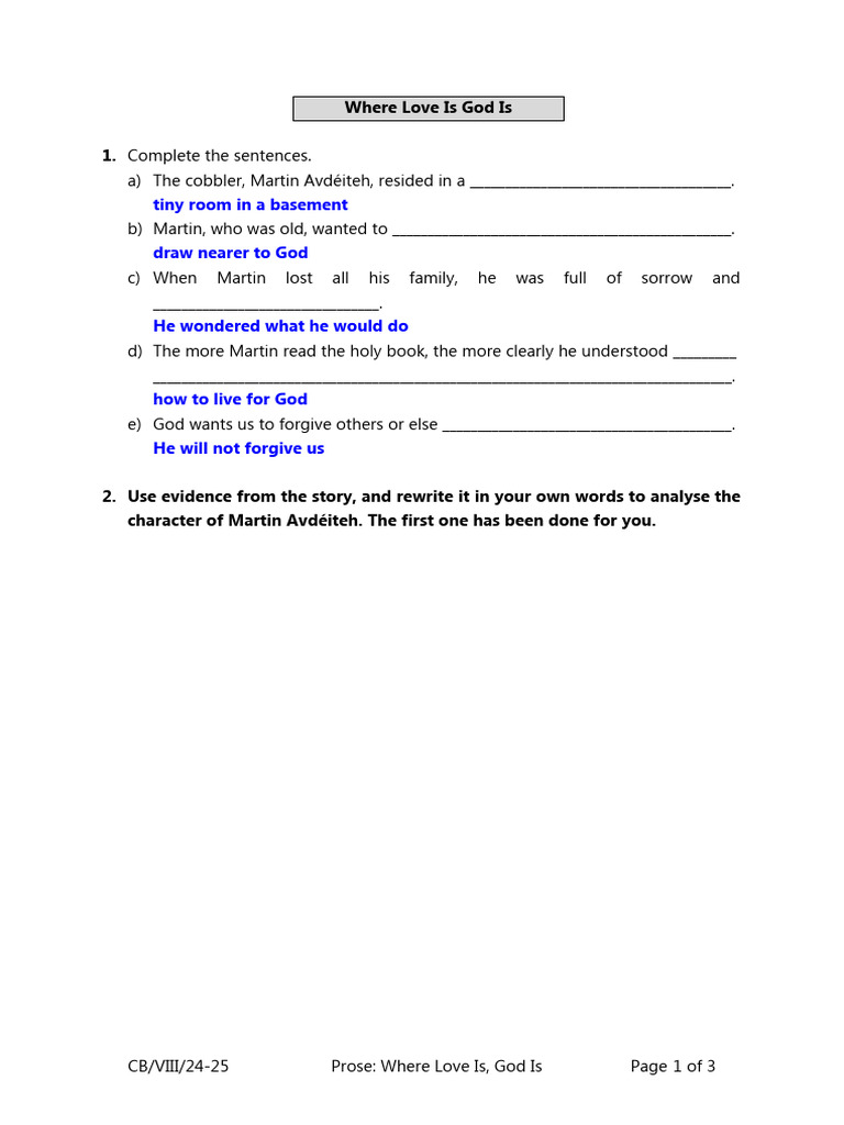 WB - AS - CB - VIII - Eng - Where Love Is God Is | PDF