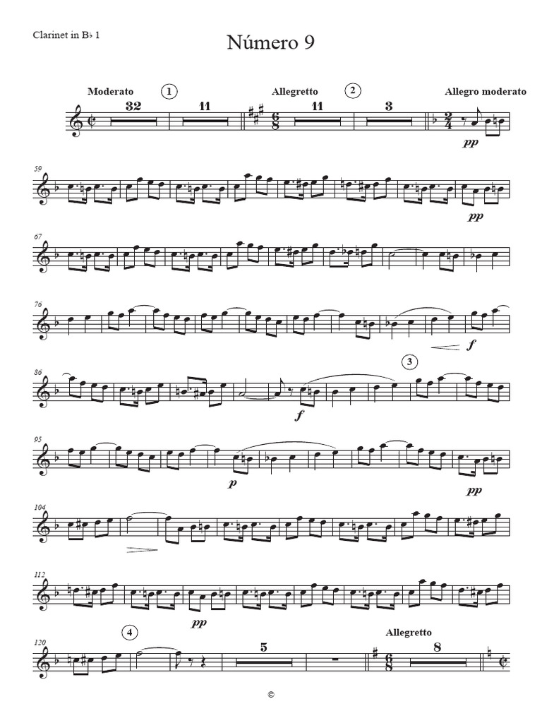 Nº 9 Banda Simfònics - Clarinet in BB 1 | PDF | Musical Forms ...