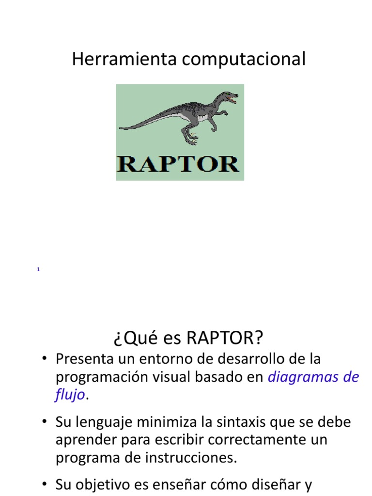 Manual Raptor | Programa de computadora | Programación de computadoras