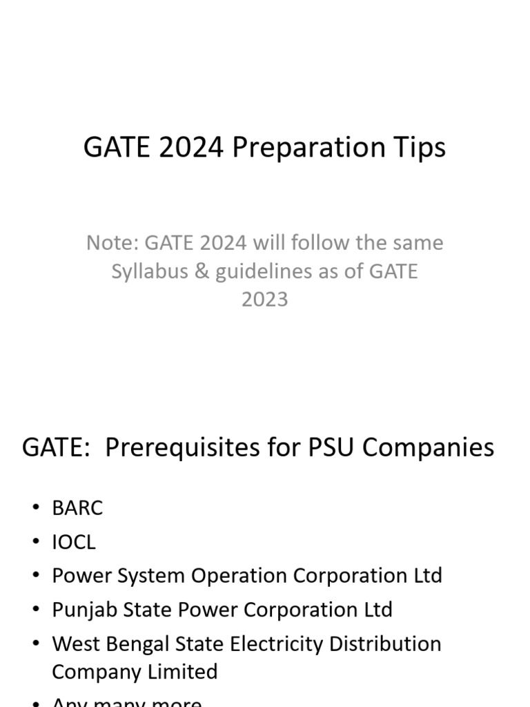 GATE 2024 Preparation Guide and Tips | PDF | Theory Of Computation ...