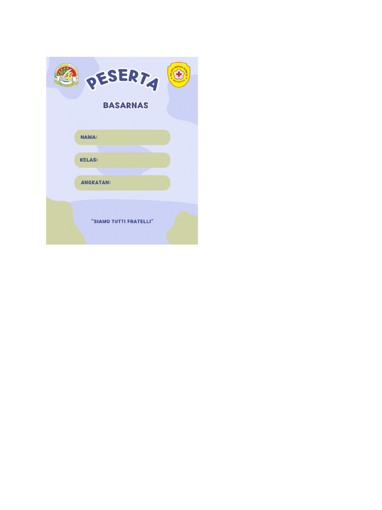 Template Keplek Peserta | PDF