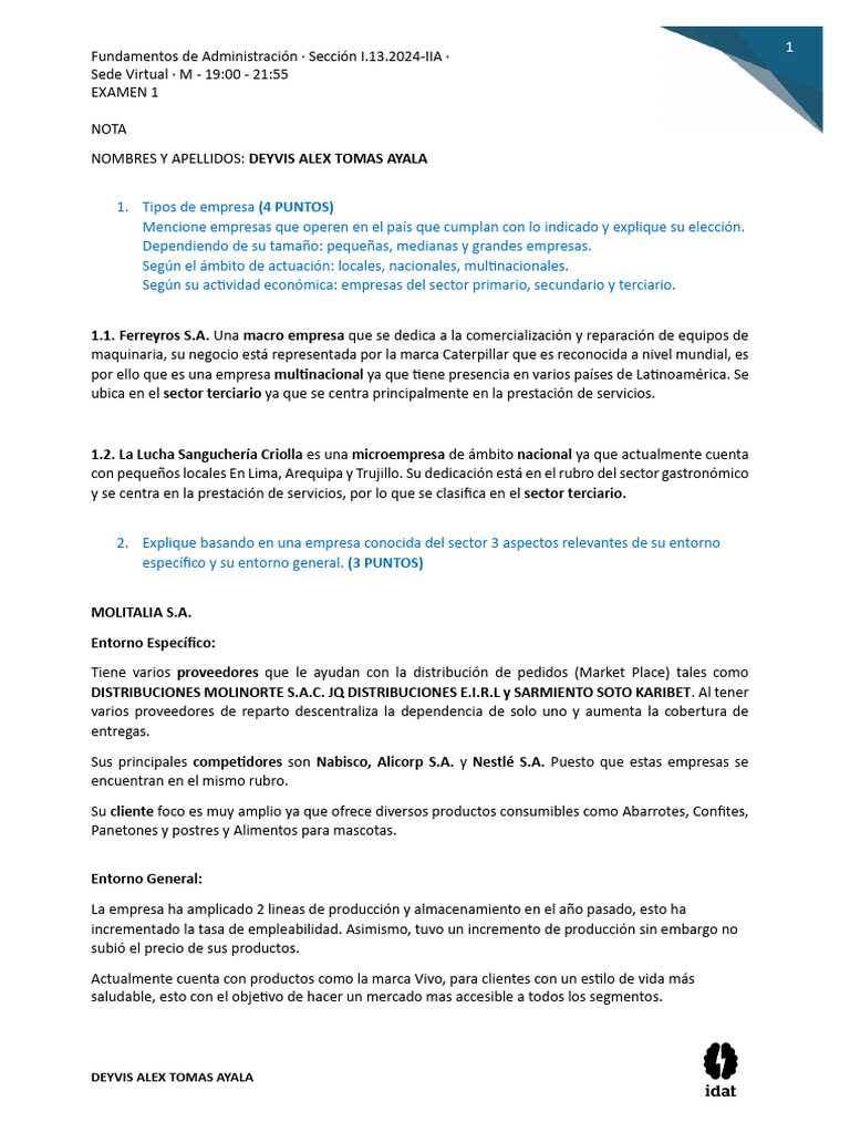 Deyvis Alex Tomas Ayala | PDF | Pequeñas y medianas empresas | Business