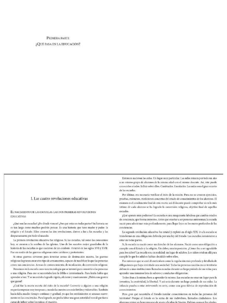 Capitulo I Las Cuatro Revoluciones Educativas Axel Rivas | PDF