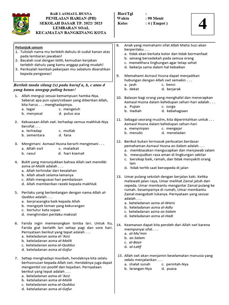 Soal PH Pai Bab 2 | PDF