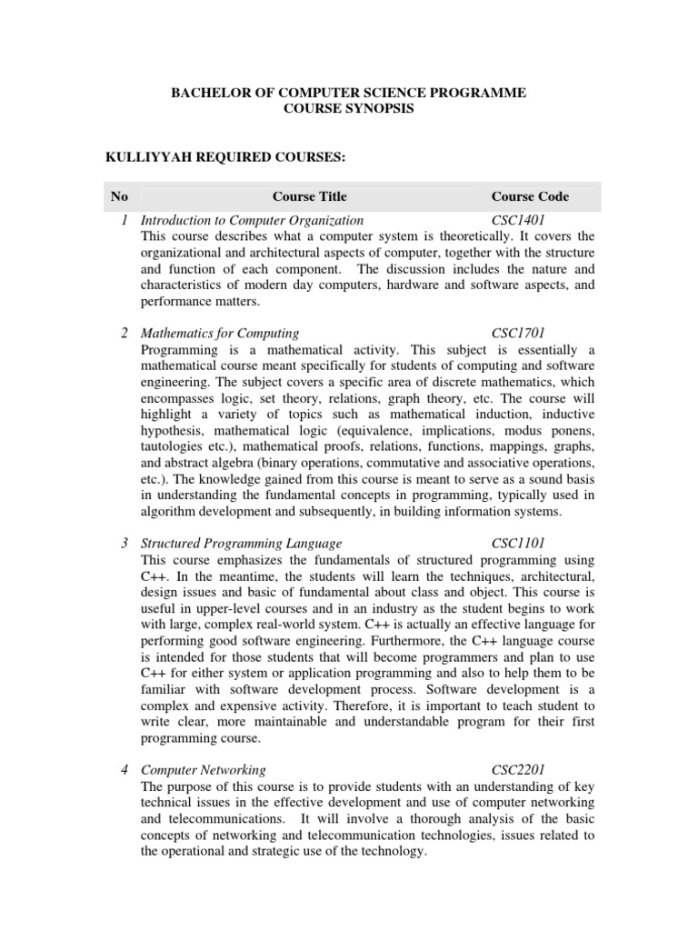 Course Synopsis BCS | PDF | Artificial Intelligence | Intelligence (AI) & Semantics