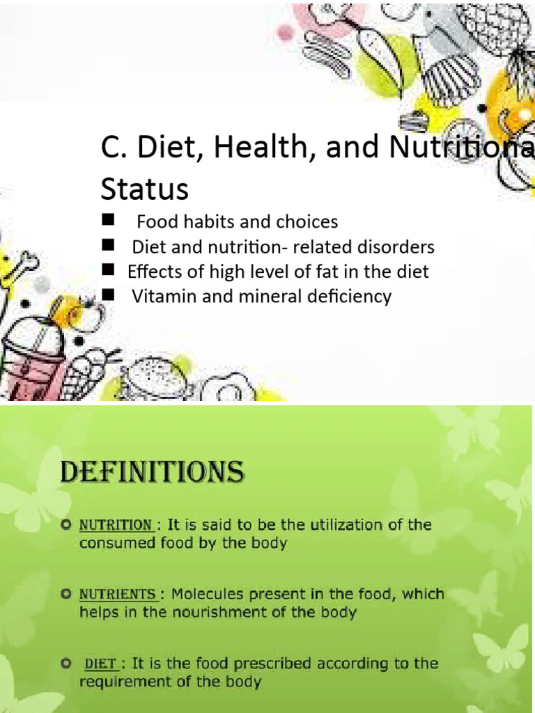 Diet and Health Report | PDF | Diet (Nutrition) | Diet & Nutrition