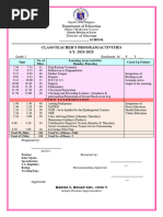 Sample Class Program For Grade 3 SY 2024 2025 | PDF