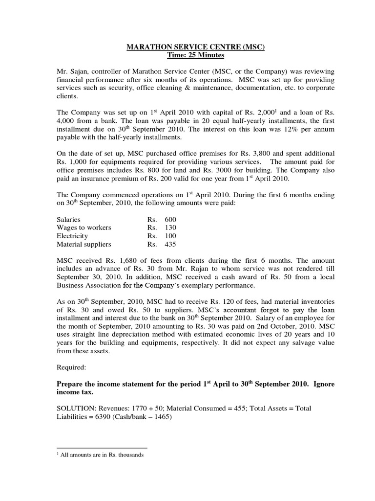 MSC Financial Performance Review 2010 | PDF