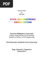 Module 1 Ce Orientation | PDF | Civil Engineering | Engineering