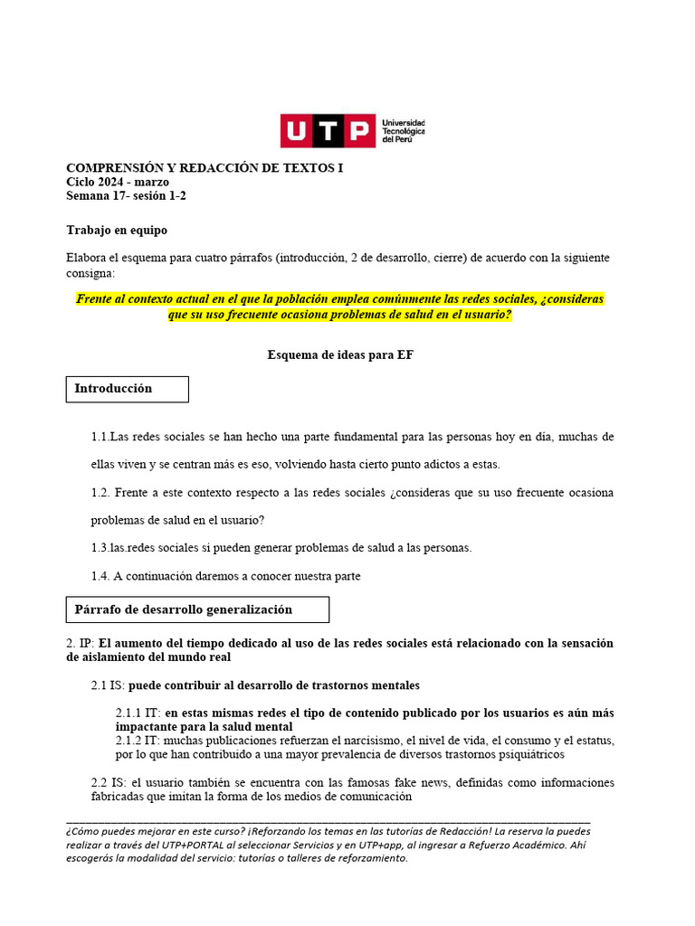 S17 - s1 Esquema | PDF | Conceptos psicologicos | Ciencias del comportamiento