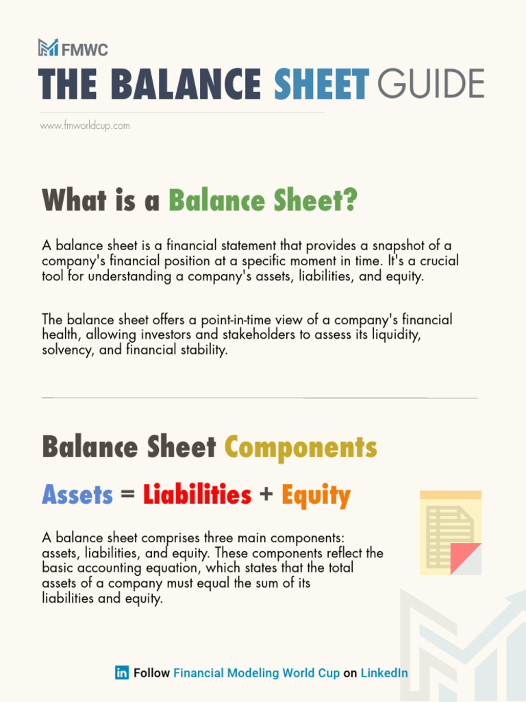 The Balance Sheet | PDF | Balance Sheet | Equity (Finance)