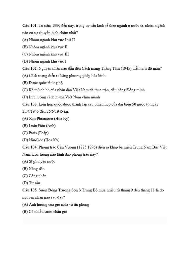 Đề cương ôn tập KHXH | PDF