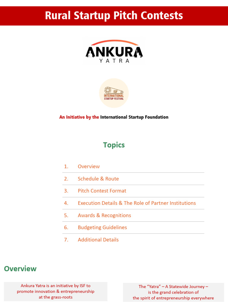Rural Startup Pitch Contest | PDF | Business