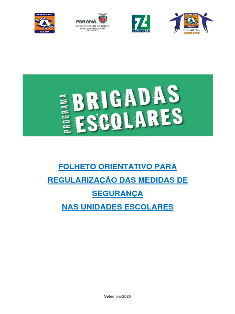 Folheto Orientativo para Regularização Das Medidas de Segurança Nas Ues ...