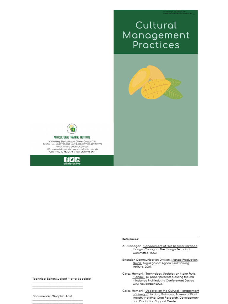 Cultural Management Practices | PDF | Pruning | Trees