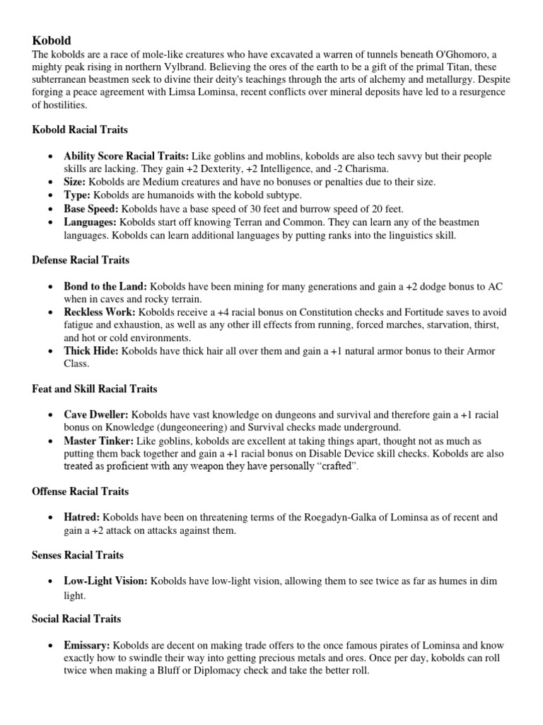 Kobold | PDF | History