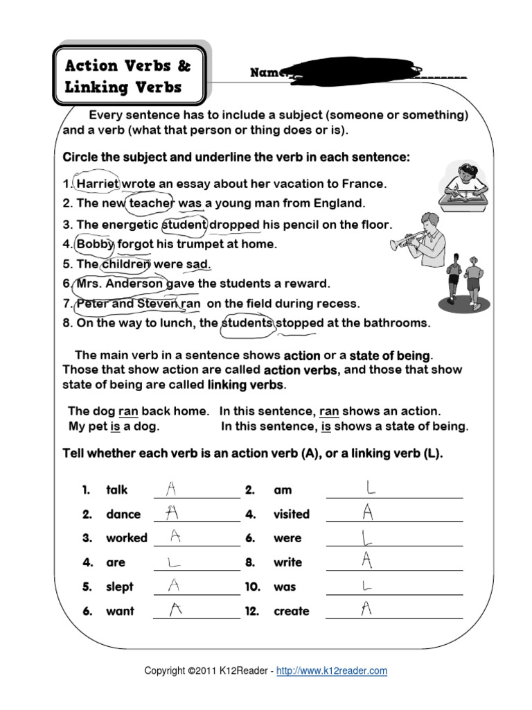 Action Verbs and Linking Verbs | PDF | Syntax | Language Mechanics
