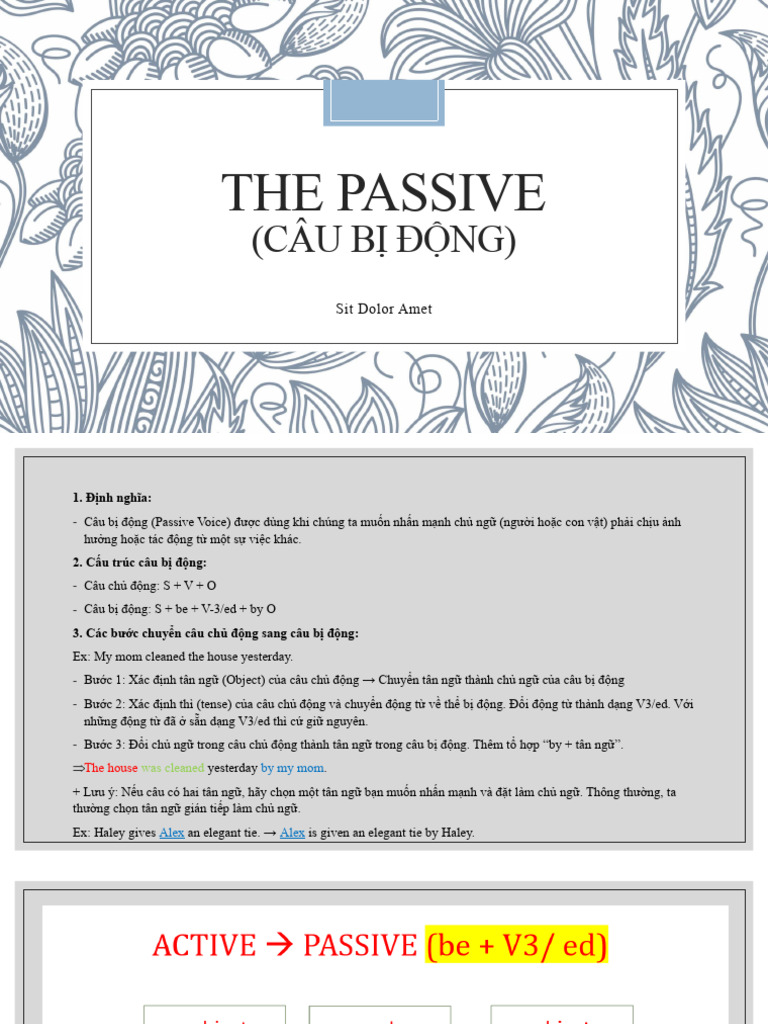THE PASSIVE | PDF