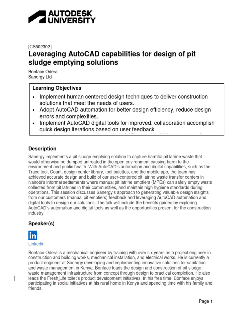 AU2022-CS502302 - Leveraging AutoCAD Capabilities For Design of Pit ...