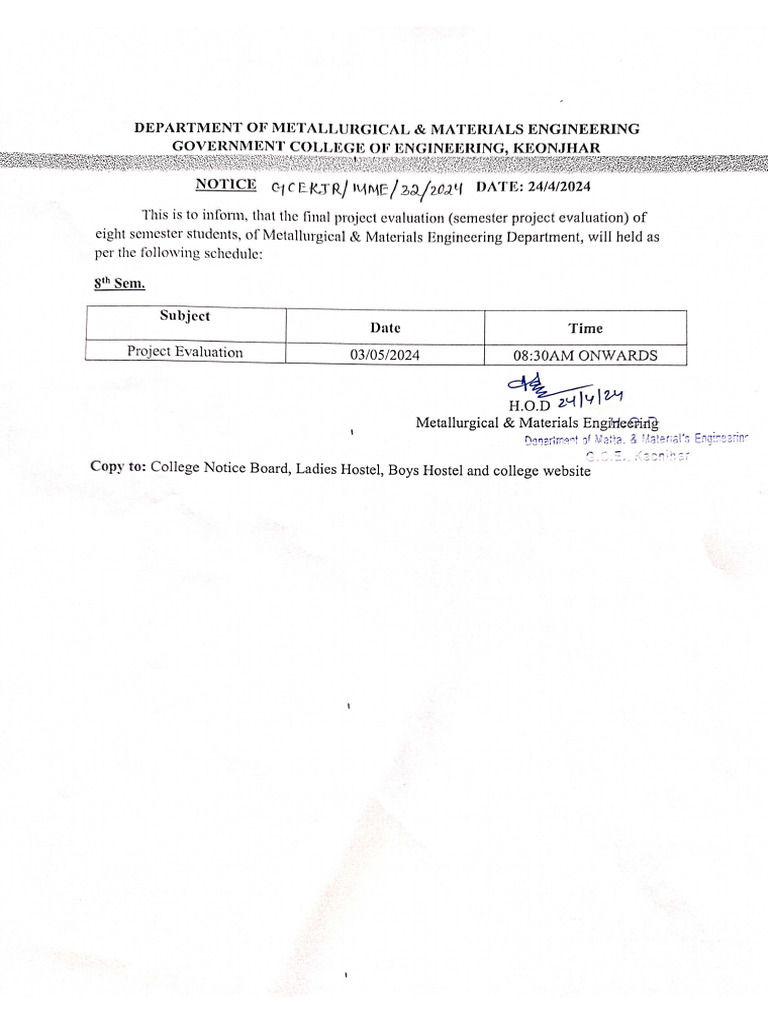 1611major Project Evaluations8th Sem Dept of Mme | PDF