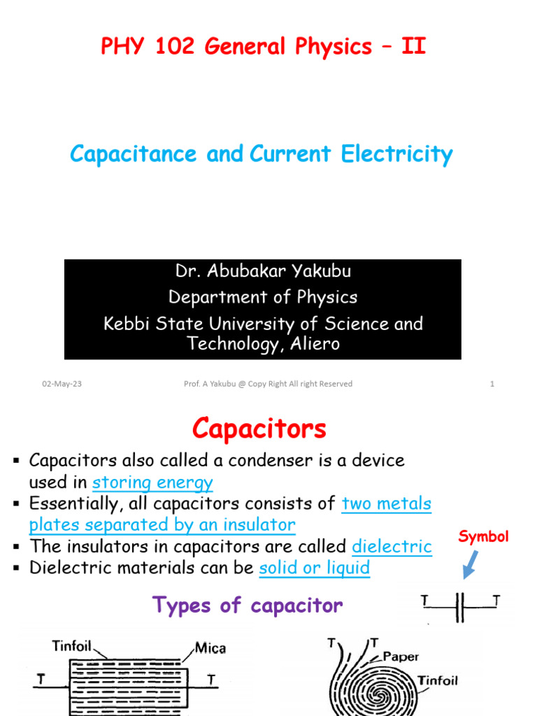 Part 3A | PDF | Capacitor | Capacitance