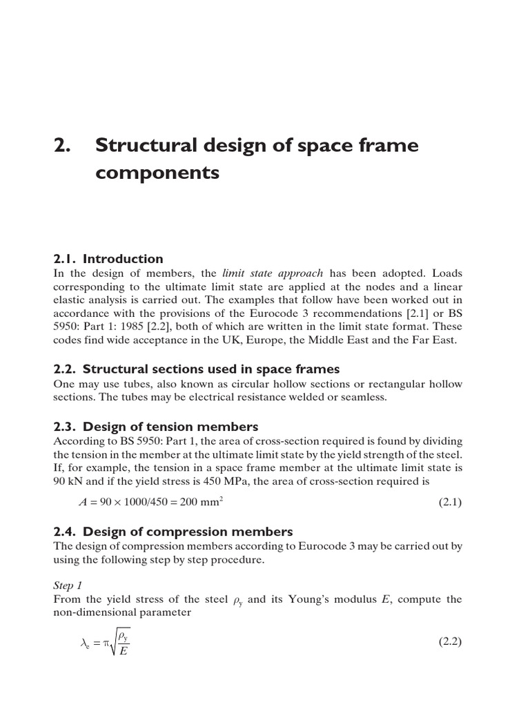 2 Structural Design of Space Frame Components | PDF | Screw | Truss